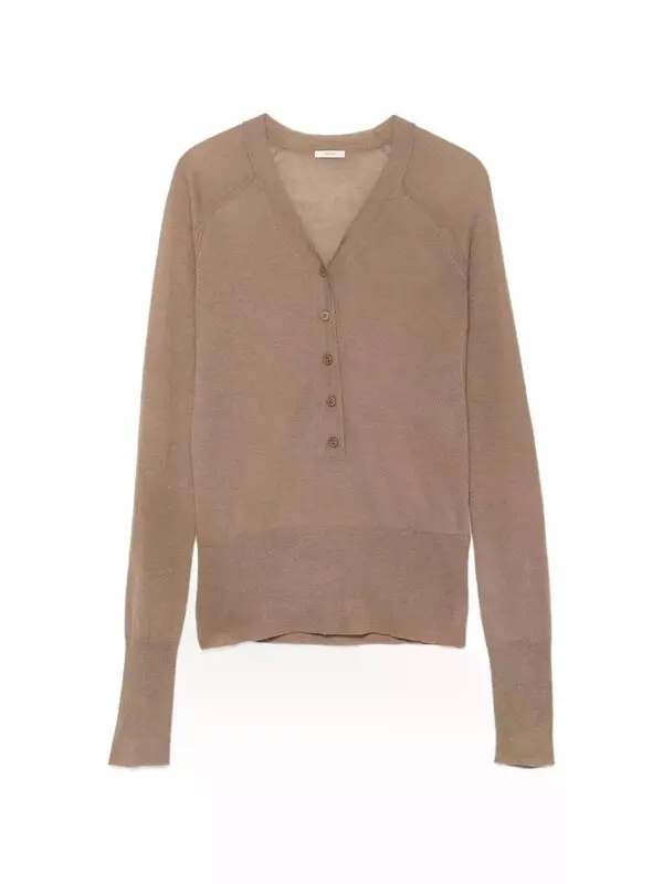 JOSEPH Fine-knit V-neck Cardigan - Neutrals