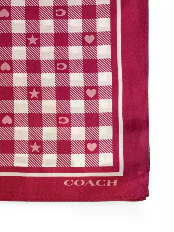 COACH Check-print Silk Scarf