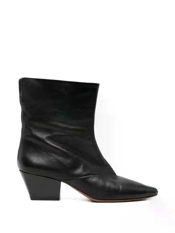 FORTE_FORTE Pointed-toe Ankle Boots - Black