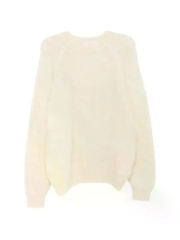 KRISTINA TI Cable-knit Raglan-sleeve Sweater - Neutrals
