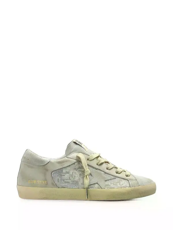 GOLDEN GOOSE Super-star Crystal-embellished Sneakers - Neutrals