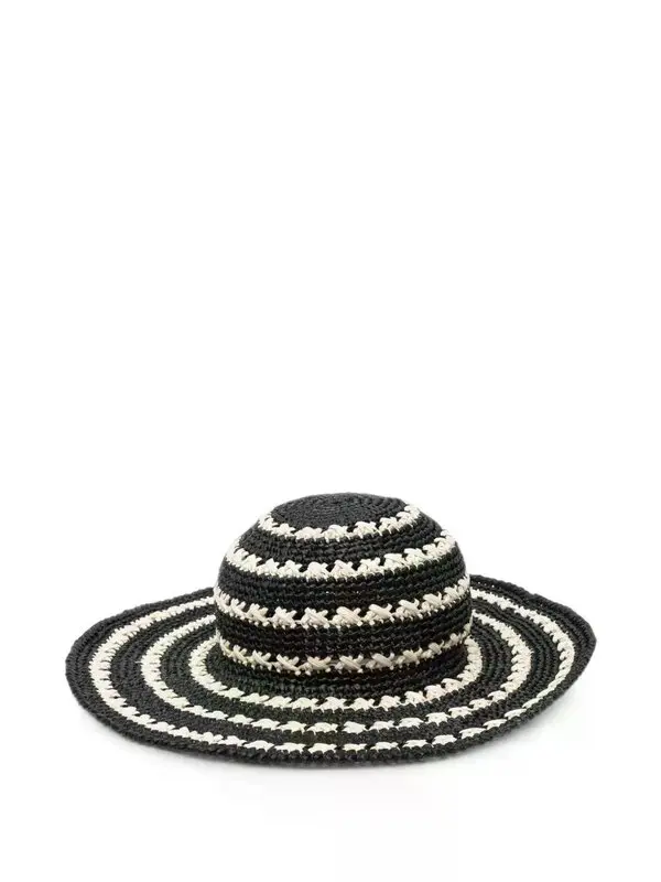 Prada Striped Crochet Sun Hat