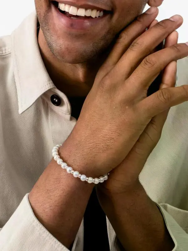 DOWER & HALL Halo Pearl Bracelets