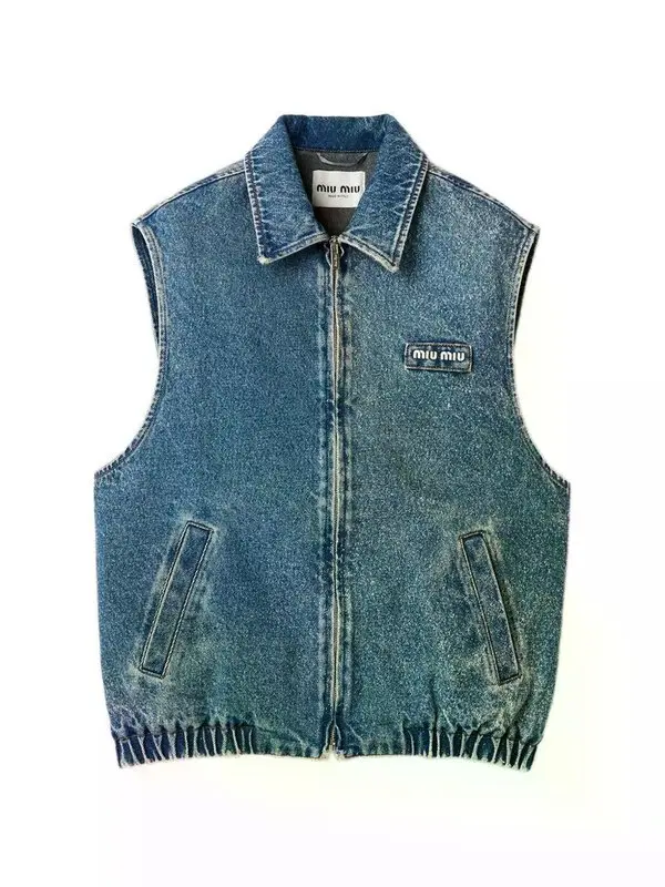 Miu Miu Washed Denim Vest