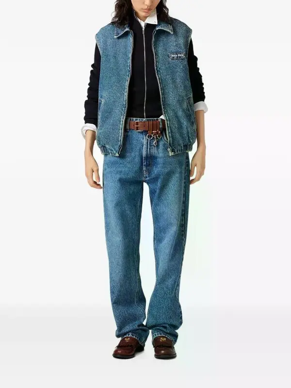 Miu Miu Washed Denim Vest