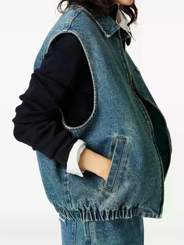 Miu Miu Washed Denim Vest