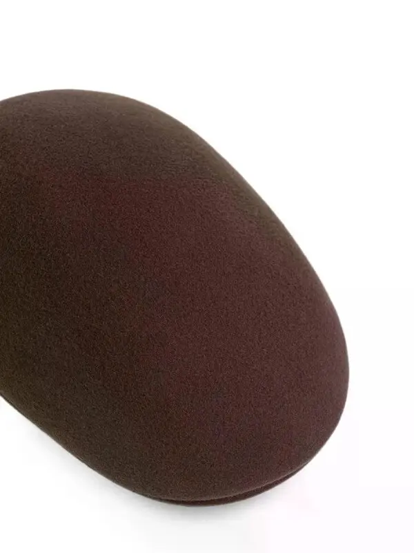 Manière De Voir Amos In Wool Flat Cap - Brown