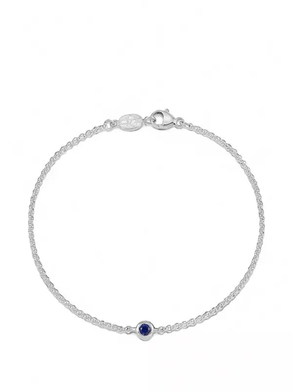 DOWER & HALL Dewdrop Sapphire Bracelet - Silver