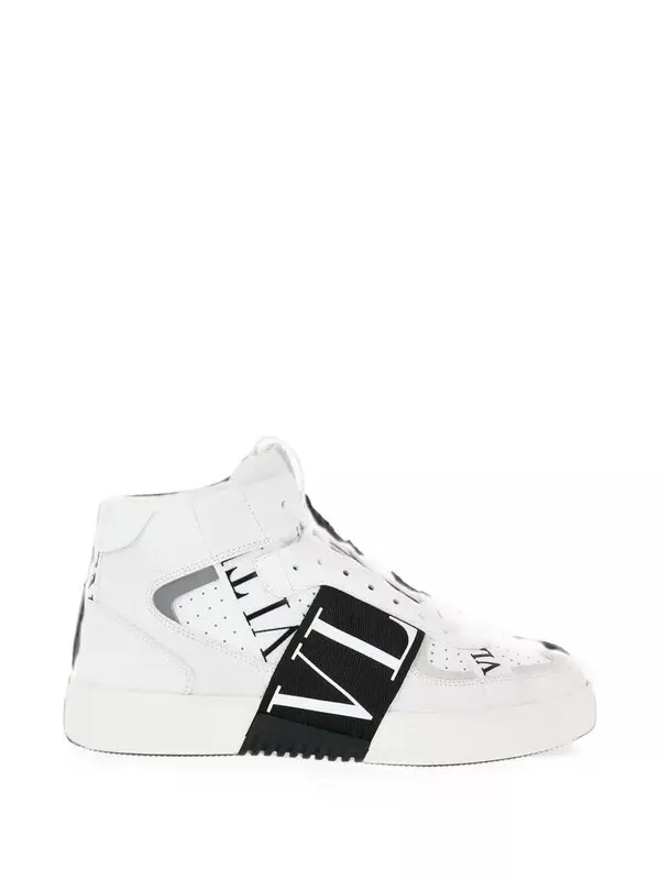 Valentino Garavani Logo-band High-top Sneakers - White
