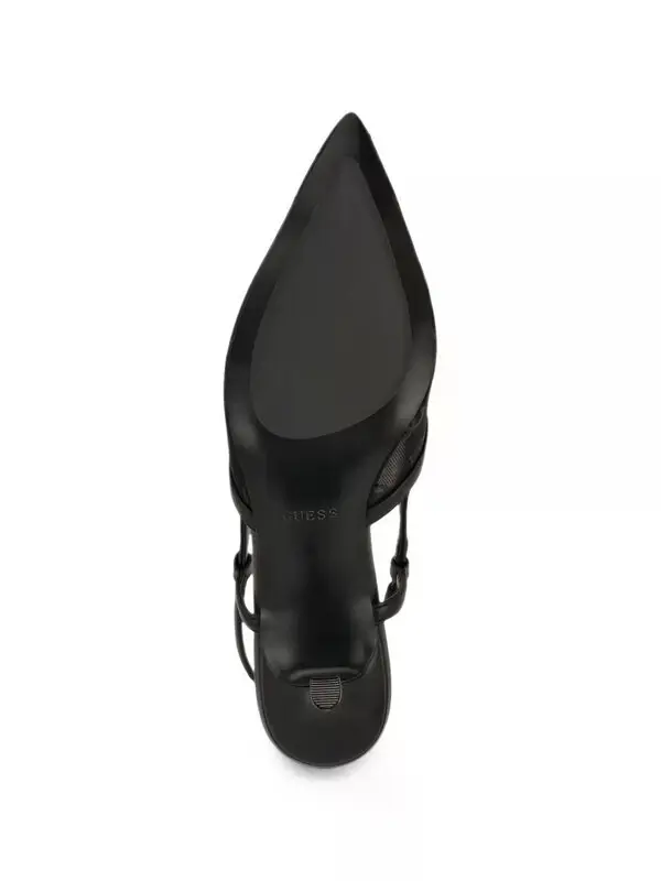 Guess Logo-print Pointed-toe Heeled Pumps
