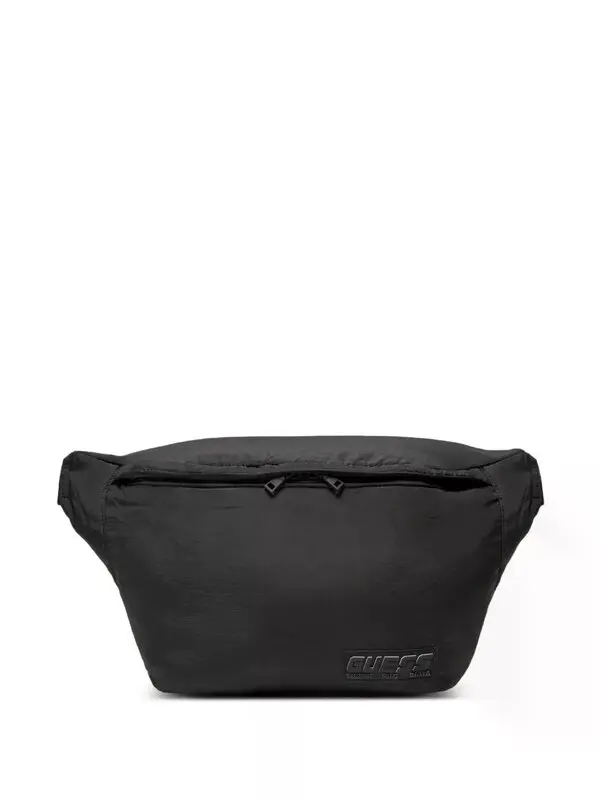 Guess Crinkle-finish Logo-patch Belt Bag