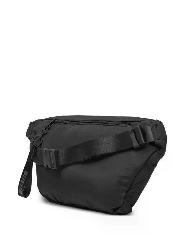 Guess Crinkle-finish Logo-patch Belt Bag