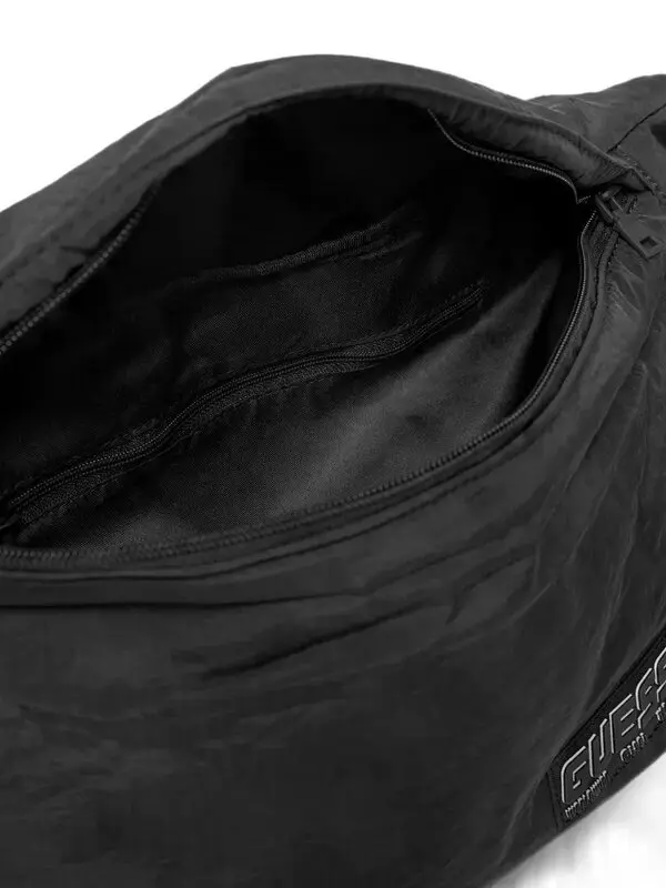 Guess Crinkle-finish Logo-patch Belt Bag