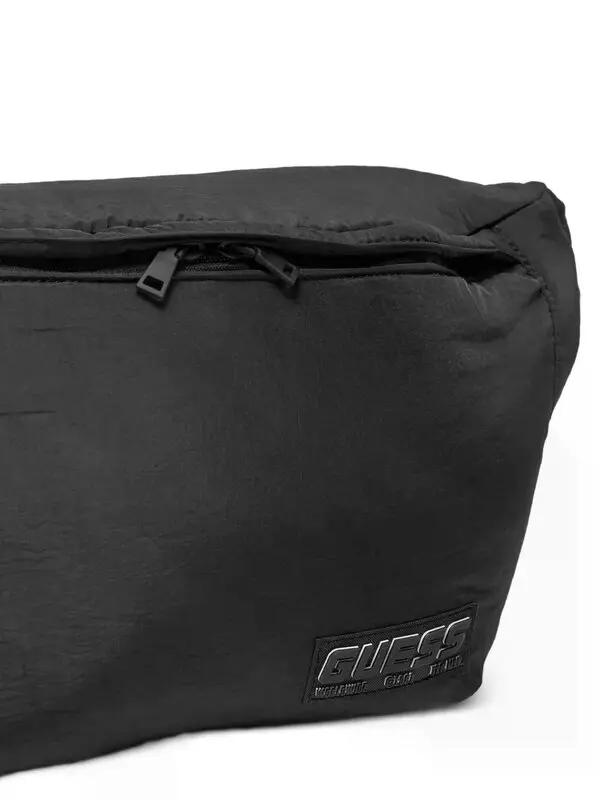 Guess Crinkle-finish Logo-patch Belt Bag