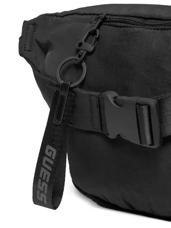 Guess Crinkle-finish Logo-patch Belt Bag