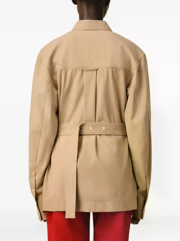 AMI Paris Fitted Wool Balloon-sleeve Shirt