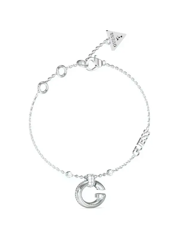 Guess Oh My G Crystal-charm Bracelet - Silver