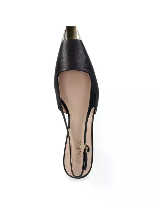 Furla Metal-toe-cap Slingback Pumps