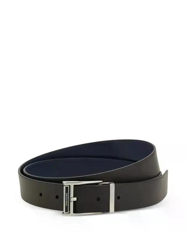 FERRAGAMO Reversible And Adjustable Leather Belt - Brown