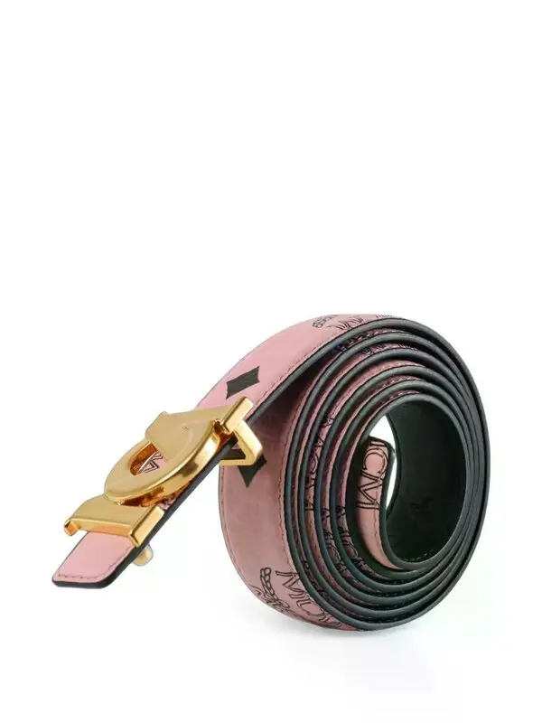 Mcm M-art Visetos-print Belt - Pink