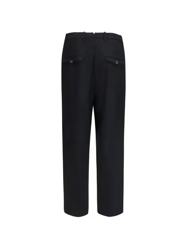 NINE:INTHE:MORNING Wide-leg Belt-loops Trousers - Black