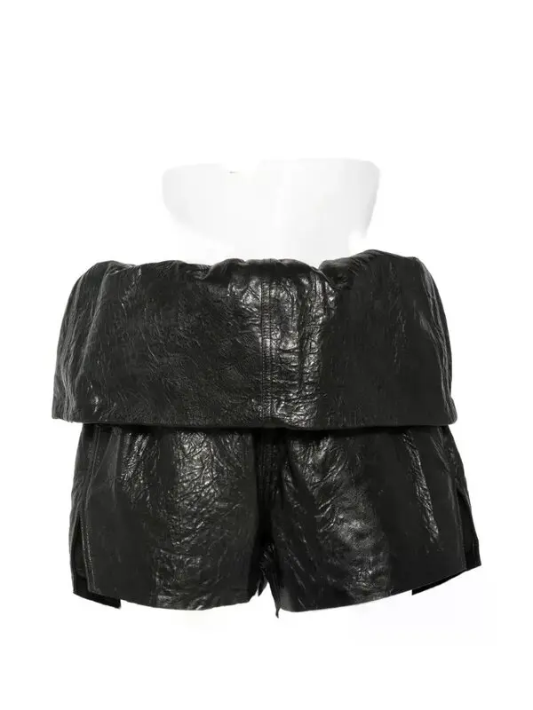 Rick Owens Crater Leather Shorts
