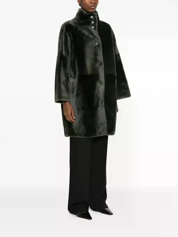 YVES SALOMON Reversible Shearling Jacket - Green