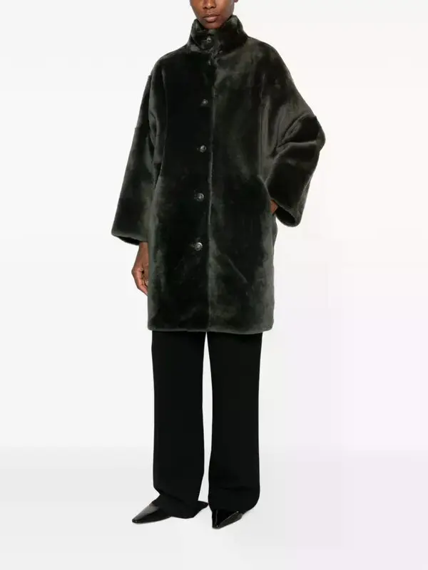 YVES SALOMON Reversible Shearling Jacket - Green