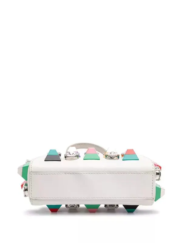 Fendi 2010-2026 Micro Studded Calfskin Peekaboo Iconic Satchel