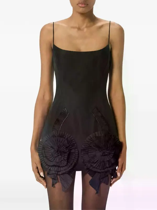 Blumarine Rose-embellished Mini Dress