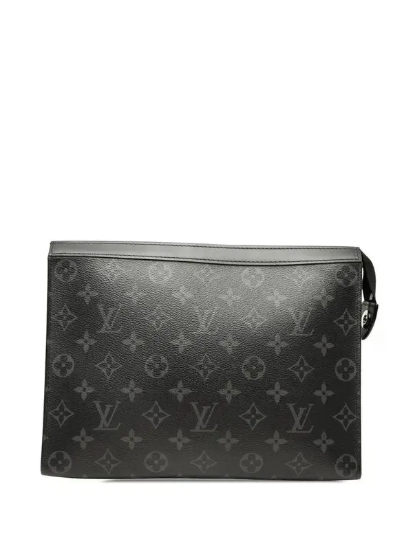 LOUIS VUITTON 2020 Monogram Eclipse Pochette Voyage Mm Clutch Bag - Black