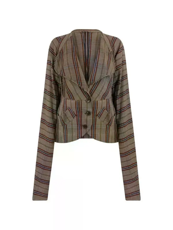 VIVIENNE WESTWOOD Appetizer Check-pattern Button-up Blazer - Brown
