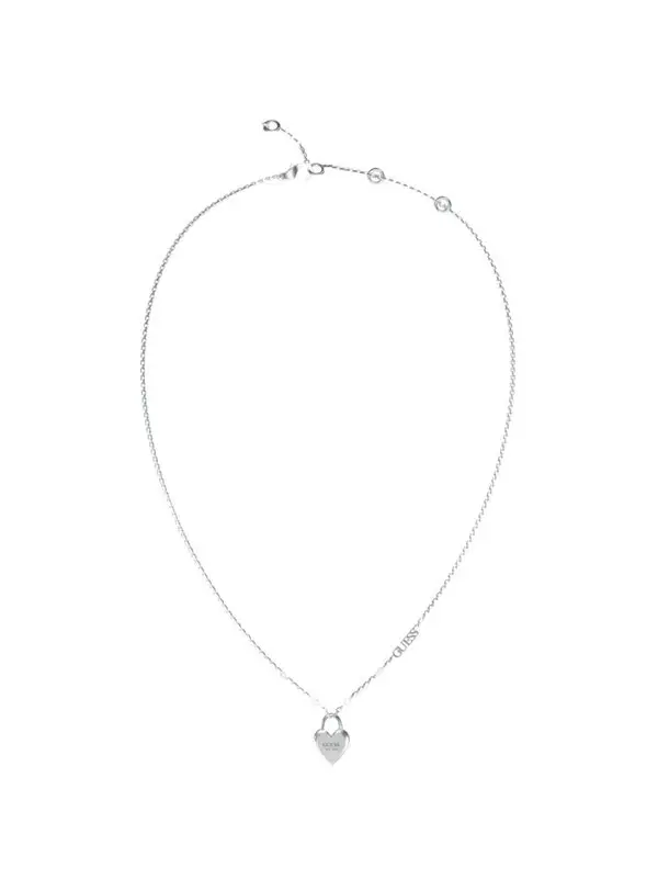 Guess Heart-lock Necklace - Silver