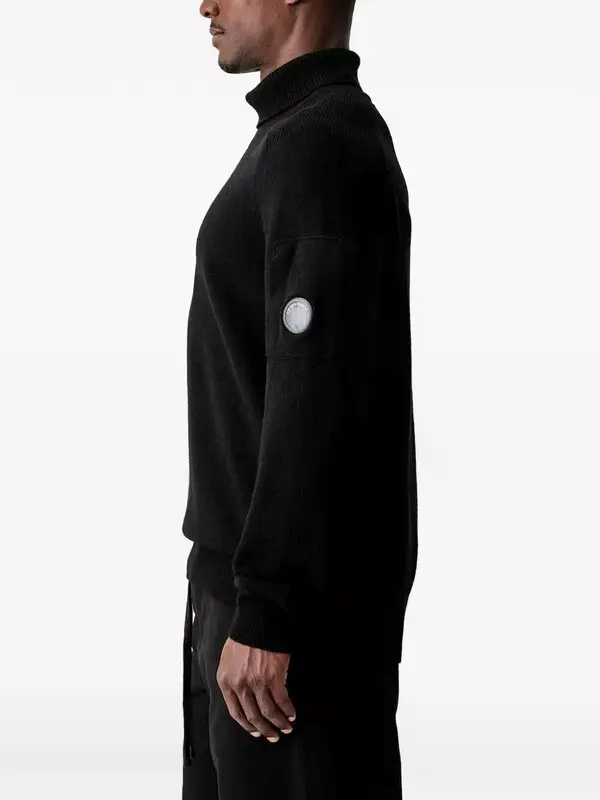 C.P. COMPANY Lambswool Turtleneck Lens Sweater