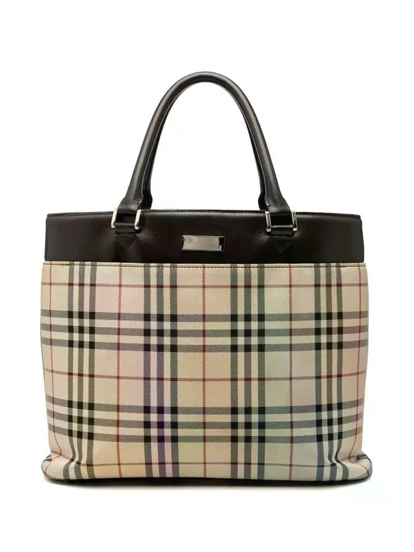 Burberry 2000-2017 House Check Canvas Tote Bag - Neutrals