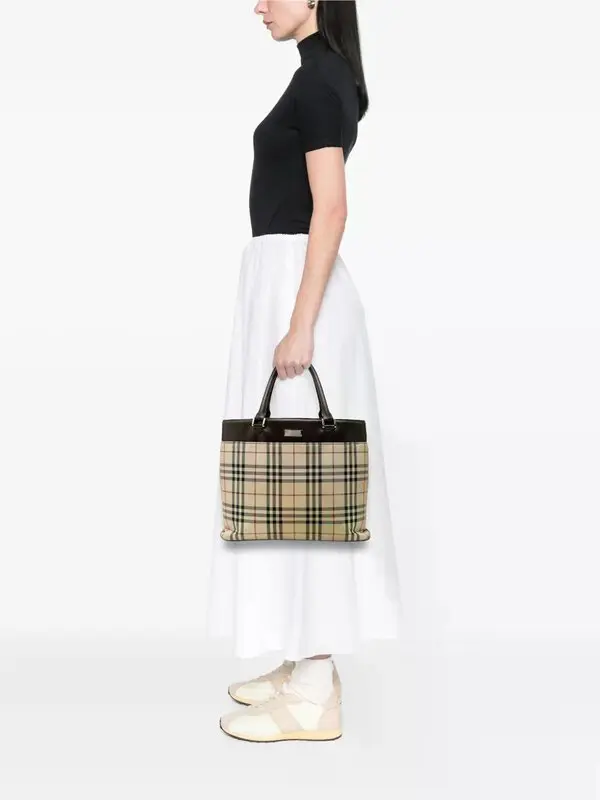 Burberry 2000-2017 House Check Canvas Tote Bag