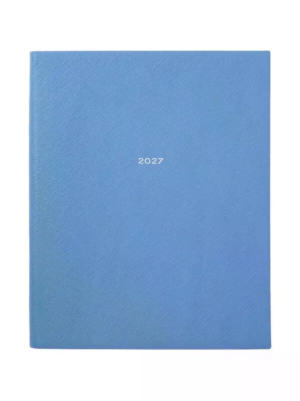 Smythson 2027 Portobello Weekly Vertical Diary - Blue
