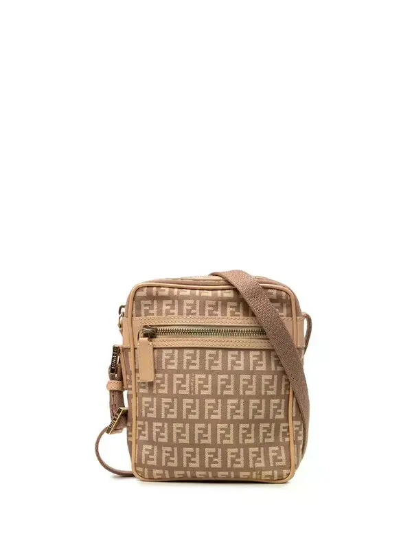 Fendi 2000-2010 Zucchino Canvas Crossbody Bag - Neutrals