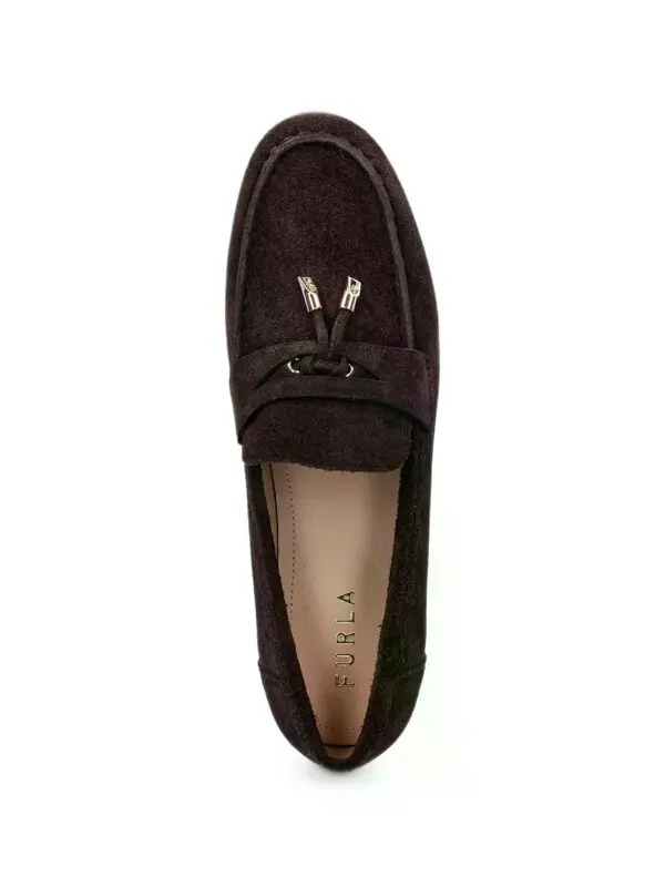 Furla Suede Tassel Loafers