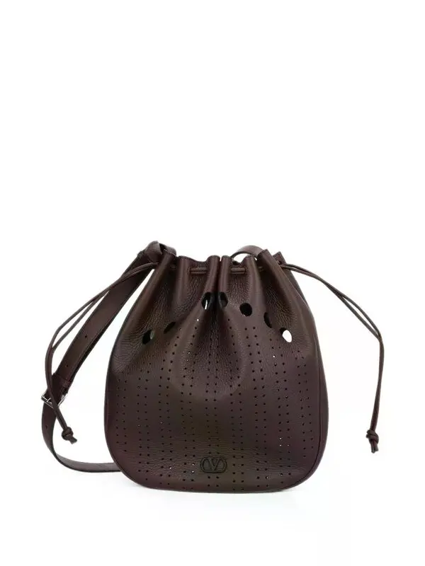 Valentino Garavani Perforated Leather Messenger Bag