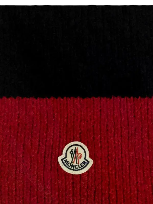 Moncler Logo-patch Chunky-knit Scarf