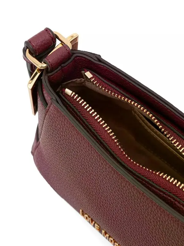Moschino Logo-plaque Pebbled Crossbody Bag