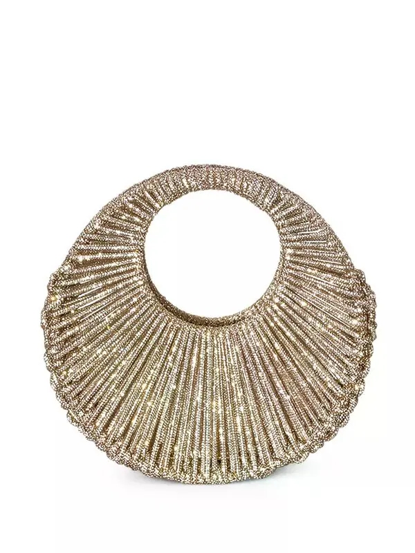 HIBOURAMA Jaya Crystal-embellished Woven Tote Bag - Gold