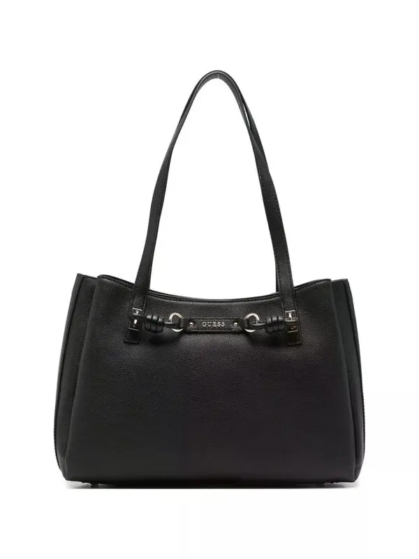 Guess Camelia Leather Shoulder Bag - Black