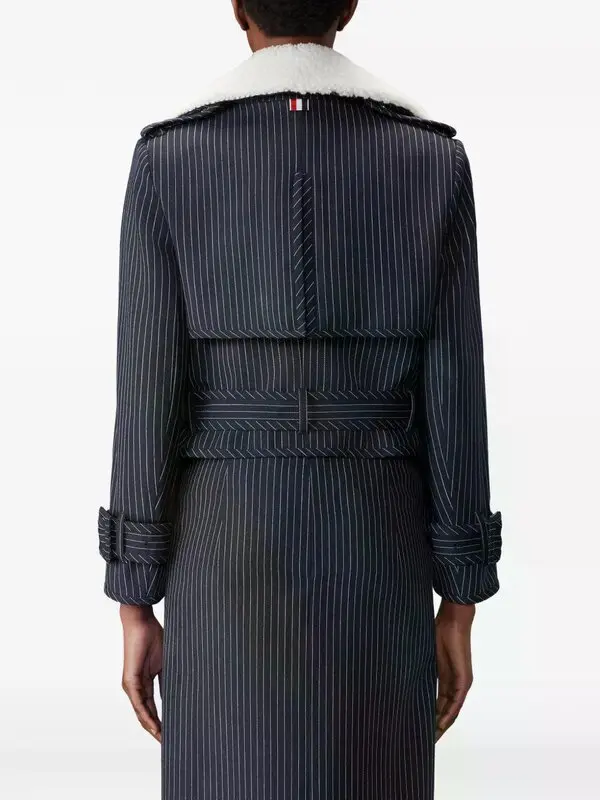 Thom Browne High Twist Wool Cropped Trench