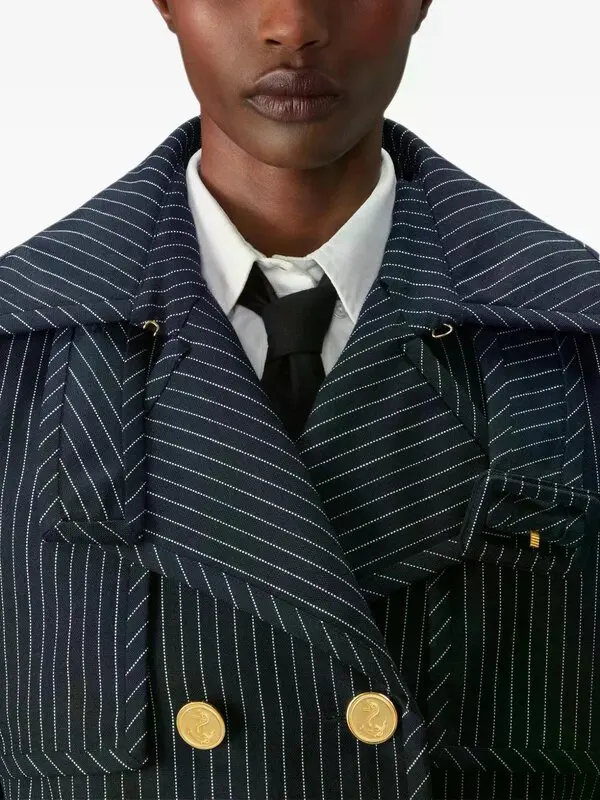 Thom Browne High Twist Wool Cropped Trench