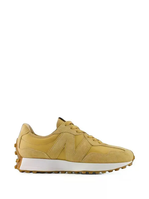 NEW BALANCE 327 Suede-panelled Sneakers - Yellow
