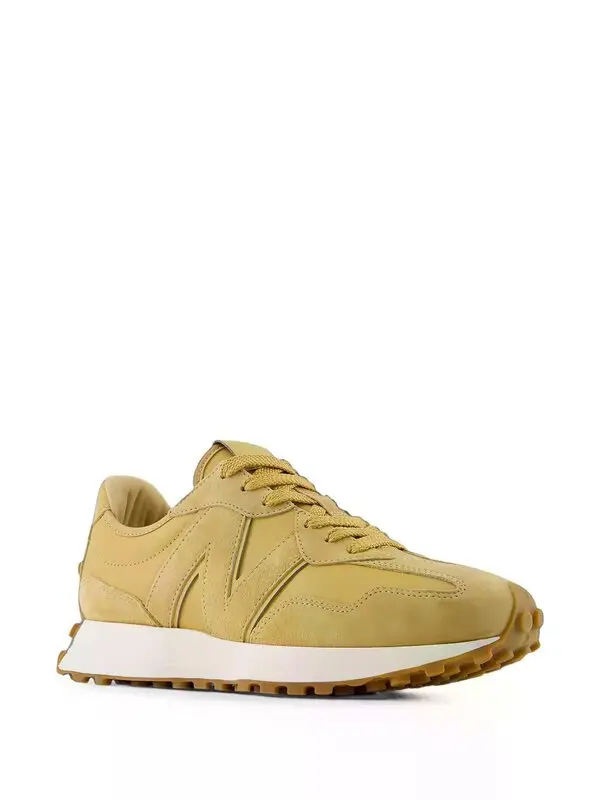 NEW BALANCE 327 Suede-panelled Sneakers - Yellow