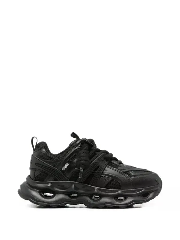 BUFFALO Malaga Lace Panelled Chunky Sneakers - Black