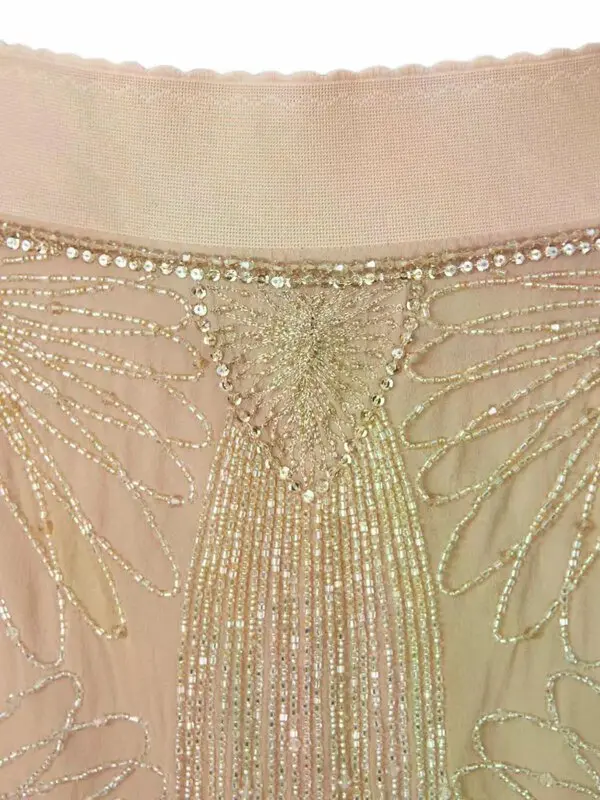 Attico Bead-embellished Petite Chandelier Mini Skirt - Neutrals